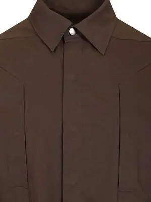 Rick Owens Fogpocket Snap Outer Shirt - Brown