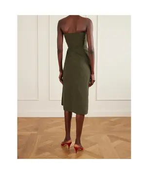 SIR. Sorel Strapless Cotton-blend Midi Dress