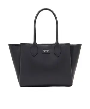 Emporio Armani Logo Patch Top Handle Bag - Black