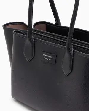 Emporio Armani Logo Patch Top Handle Bag