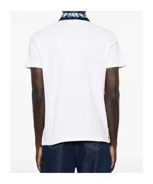 Versace Floral-print Polo Shirt