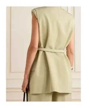 JIL SANDER Lapel Vest With Matching Belt