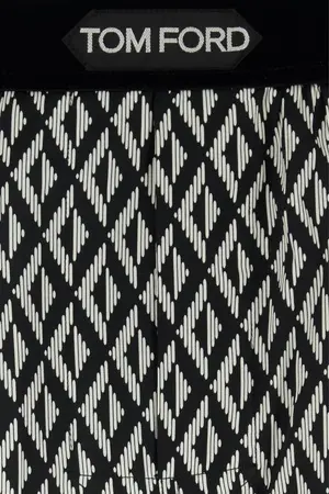 TOM FORD Logo Detail Printed Trousers - Black