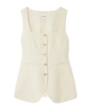 Posse Button Detailed Vests For Women