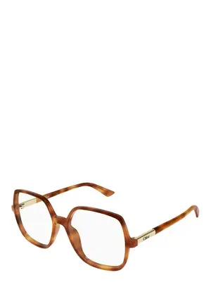 Chloé Eyewear Square Frame Full Rim Glasses - Brown