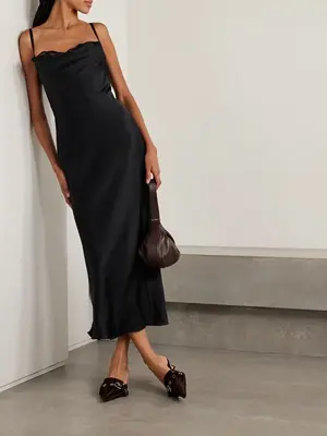 Staud Evangeline Lace-trimmed Slip Dress