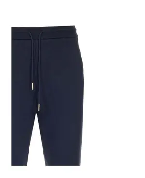 Thom Browne Dark Blue Logo Sweatpants