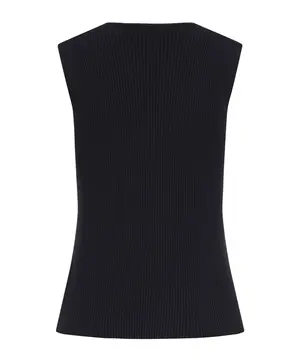 ROBERTO COLLINA Ribbed Cut-out Knit Top