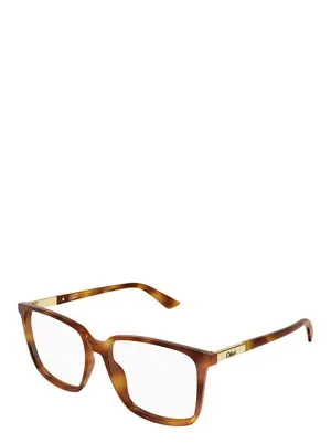 Chloé Eyewear Square Frame Glasses - Brown