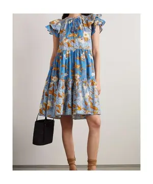Ulla Johnson Tiered Ruffled Printed Maxi Dress