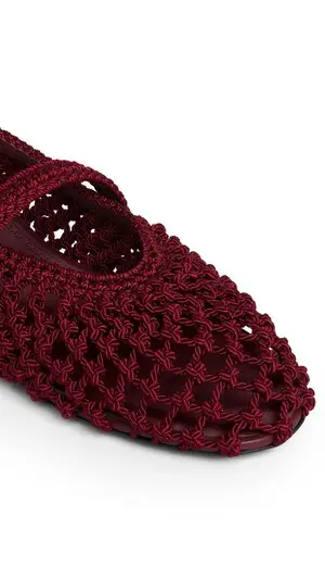 Alaïa Woven Buckled Flat Shoes