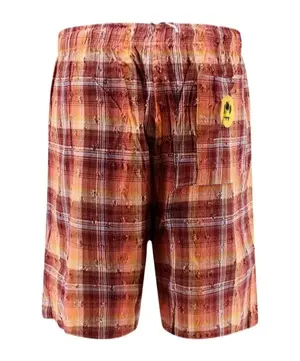 BARROW Checked Pattern Relaxed Fit Shorts