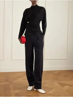 Bottega Veneta Embellished Long Sleeve Top - Black