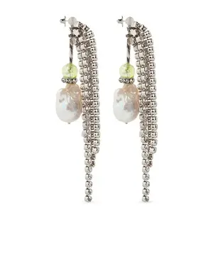 Dries Van Noten Asymmetrical Pendant Earrings - Silver