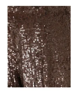 P.a.r.o.s.h Sequined Straight Leg Trousers - Brown