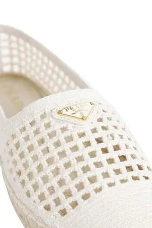 Prada Crocheted Flat Espadrilles