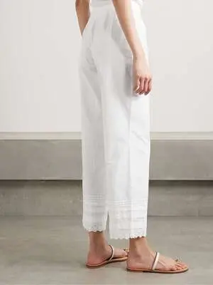 DÔEN Francisca Embroidered Lace Casual Pants