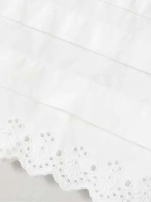 DÔEN Francisca Embroidered Lace Casual Pants - White