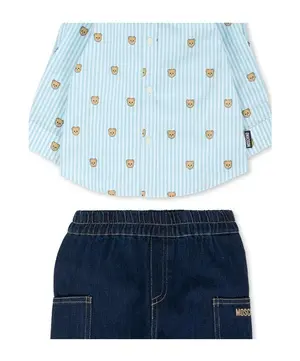 Moschino Striped Bear-print Shirt