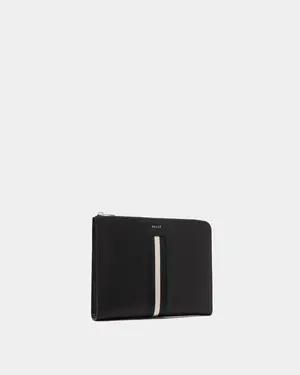 Bally Leather Pouch With Grosgrain Ribbon Detail
