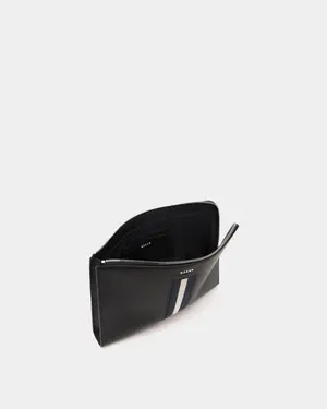 Bally Leather Pouch With Grosgrain Ribbon Detail