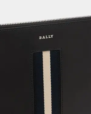 Bally Leather Pouch With Grosgrain Ribbon Detail