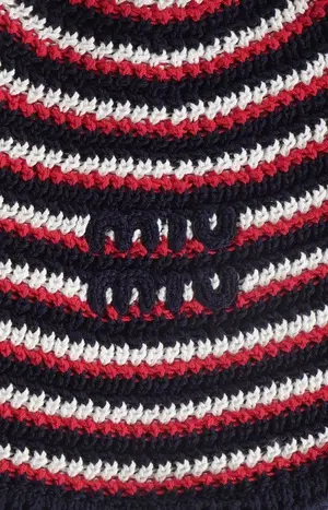 Miu Miu Crocheted Hat With Logo