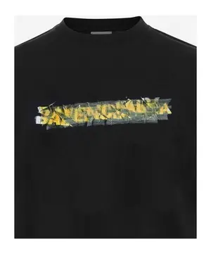 Balenciaga Logo Detailed Asymmetrical T-shirt