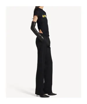 Balenciaga Logo Detailed Asymmetrical T-shirt