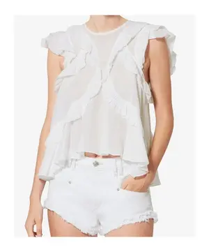 Isabel Marant Étoile Nalou Ruffled Top - White