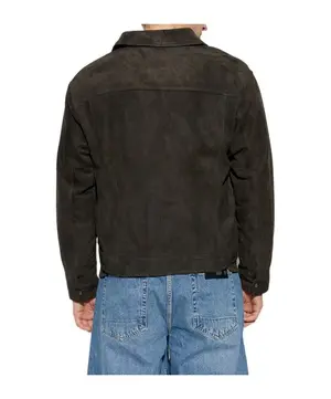 ALLSAINTS Shelton Suede Button-up Jacket - Black