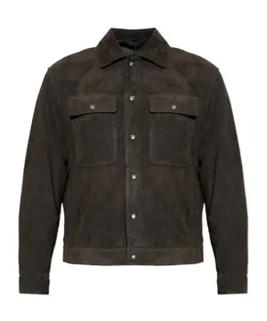 ALLSAINTS ALLSAINTS Shelton Suede Button-Up Jacket No