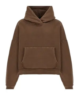 ENTIRE STUDIOS Cropped Hoodie With Kangaroo Pocket - No