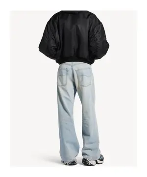 Balenciaga Wide-leg Denim Trousers - Light Blue