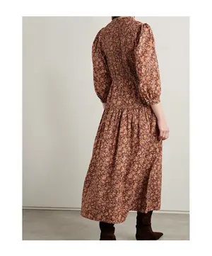 DÔEN Printed Midi Dress
