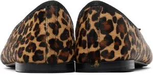 Repetto Cendrillon Leopard Print Ballet Flats With Bow Detailing - Black