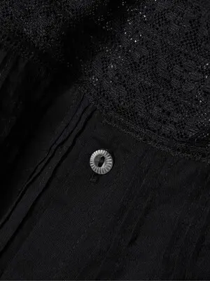DÔEN Lilibet Lace-trimmed Sleeveless Top - Black