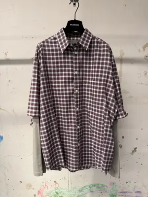 Balenciaga Checked Wrong Sleeved Shirt