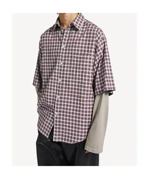 Balenciaga Checked Wrong Sleeved Shirt