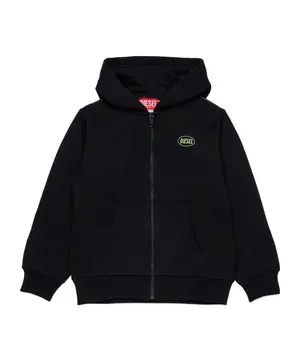 DIESEL® Zip-up Hoodie With Graphic Back Panel