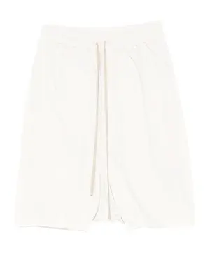 Rick Owens Elastic Waist Drawstring Shorts - White
