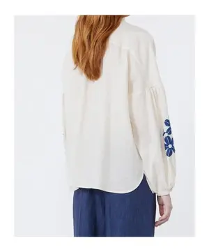 Max Mara Floral Embroidered Blouse