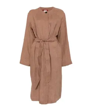 Max Mara Max Mara Lembo Belted Long-Sleeve Midi Dress No
