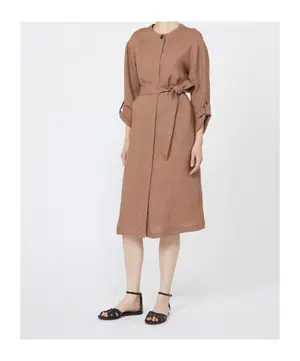 Max Mara Lembo Belted Long-sleeve Midi Dress - No