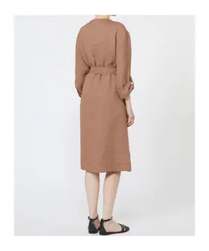 Max Mara Lembo Belted Long-sleeve Midi Dress - No