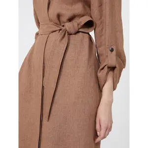 Max Mara Lembo Belted Long-sleeve Midi Dress - No