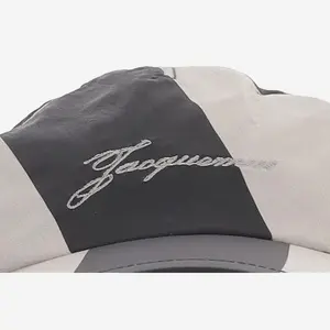 Jacquemus La Casquette Baluchon Striped Baseball Cap - Gray