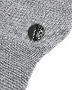 Karl Lagerfeld Striped Long Sleeve Knit Sweater - Gray