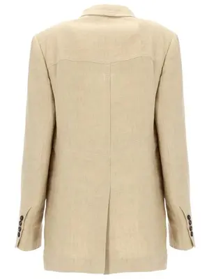 Max Mara Buttoned Jacket With Drawstring Waistband - Colonial