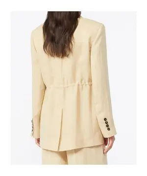 Max Mara Buttoned Jacket With Drawstring Waistband - Colonial